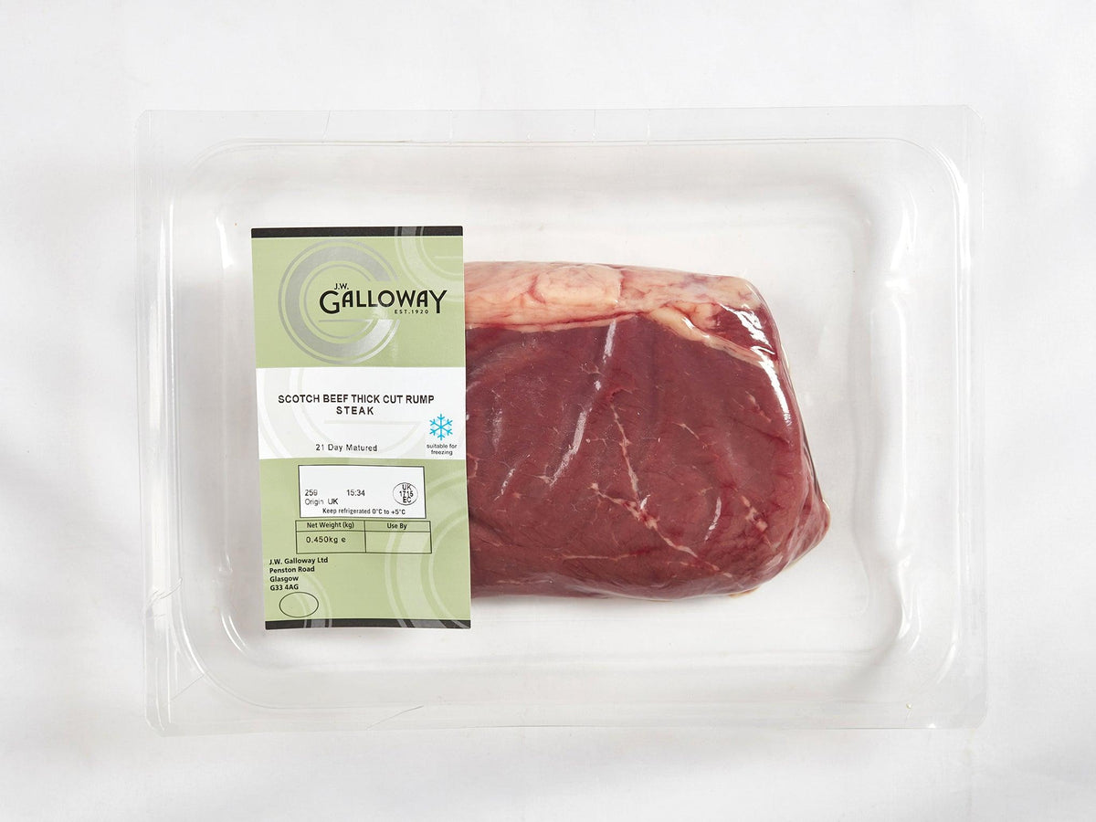 Scotch Beef Thick Cut Rump Steak | 21 Day Matured | JW Galloway